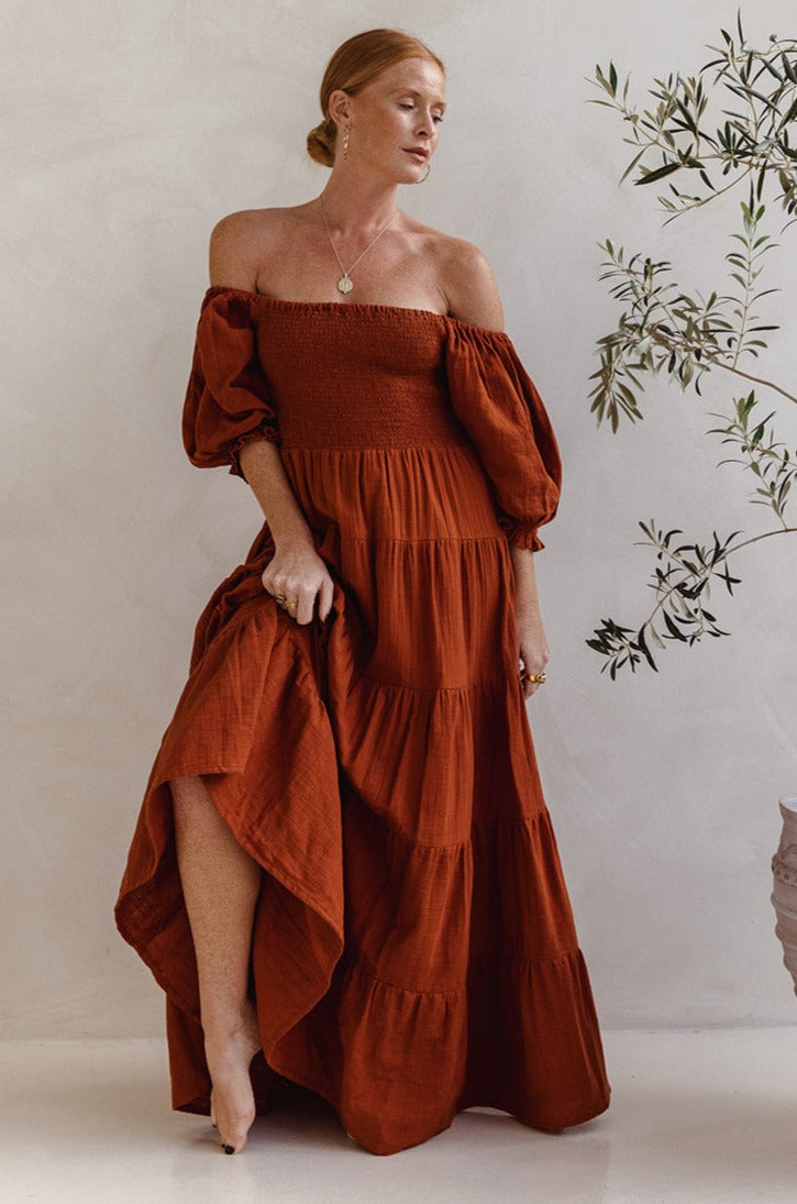 Tropicaldream Women - Maxi Dress - Rust - Boho