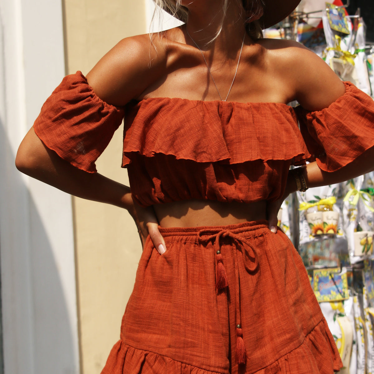 Tropicaldream Women - Crop Top - Rust - Boho